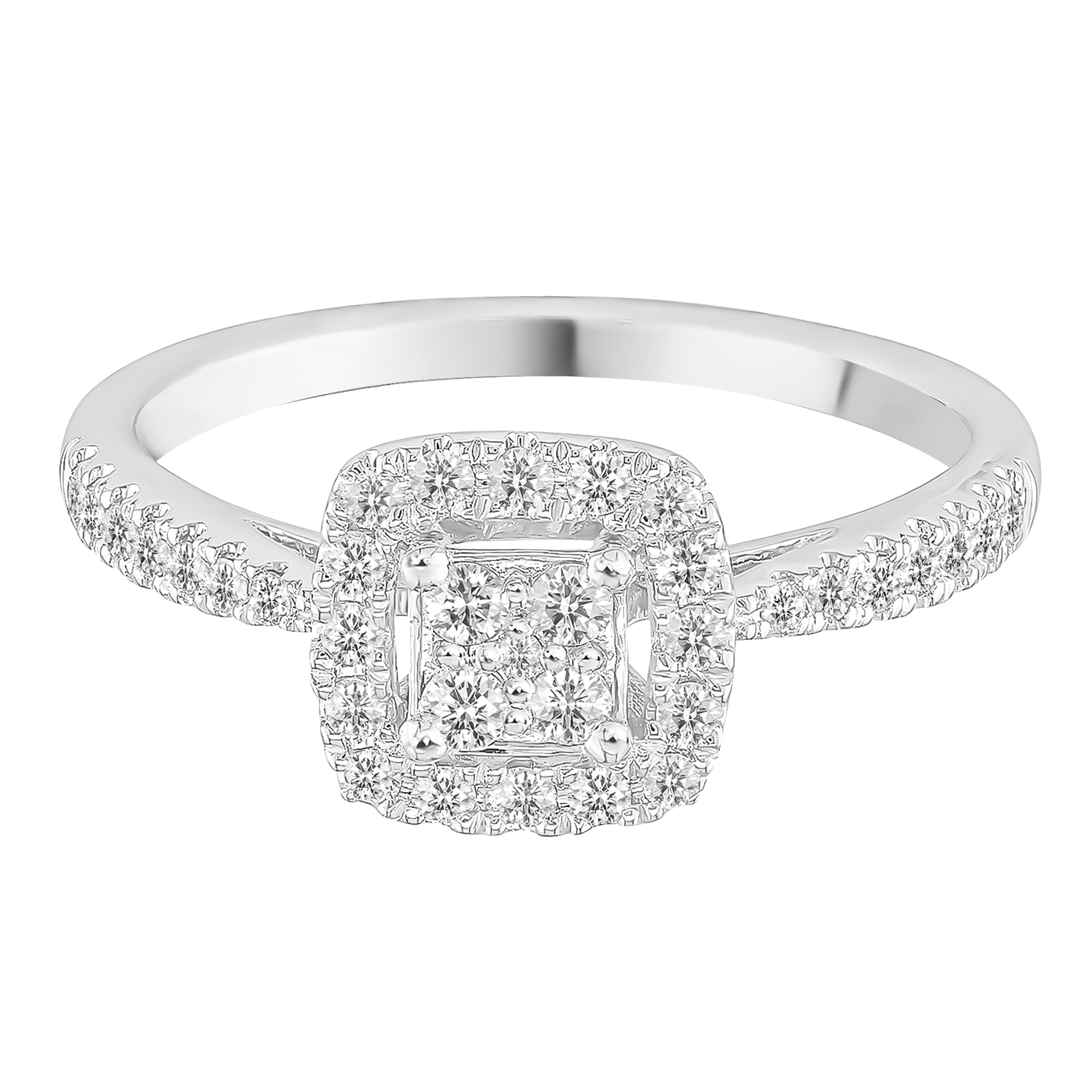 Square Diamond Promise Rings