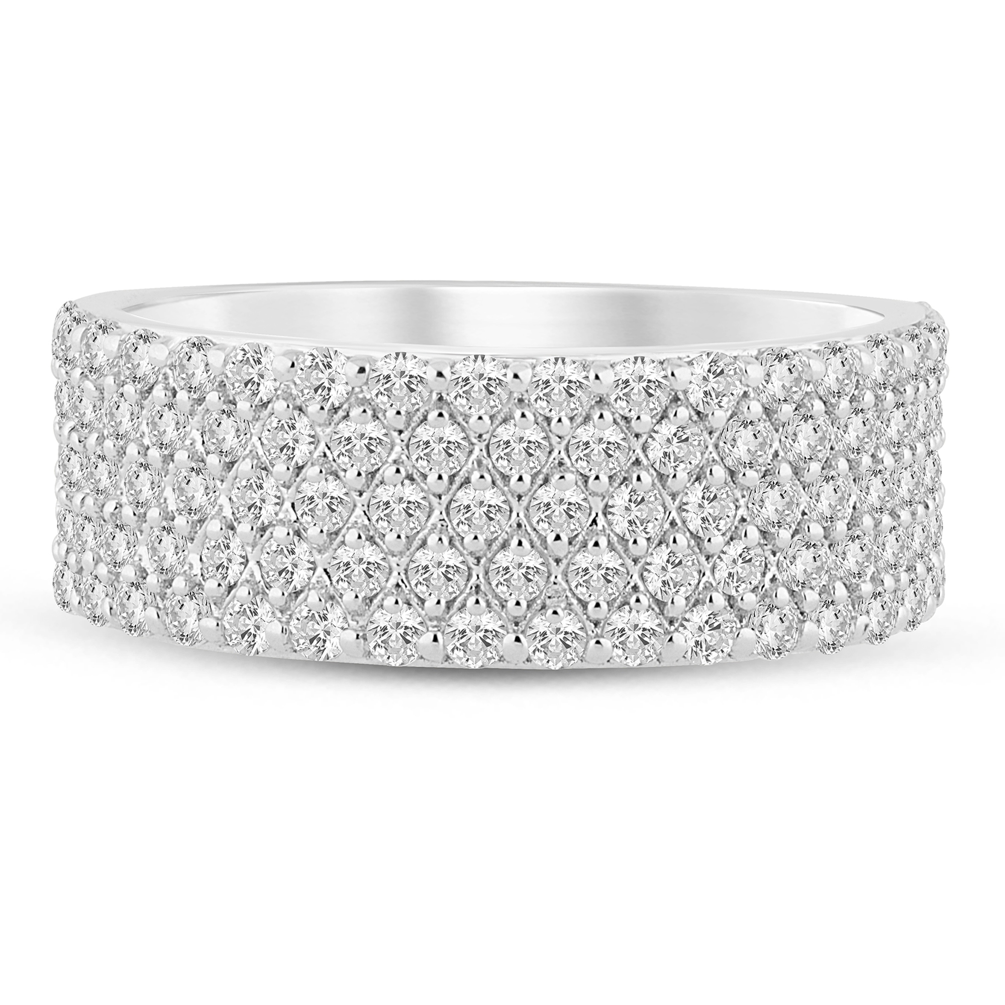 Helzberg Lab Grown Diamonds Lab Grown Diamond Pave Multi-Row Band in ...