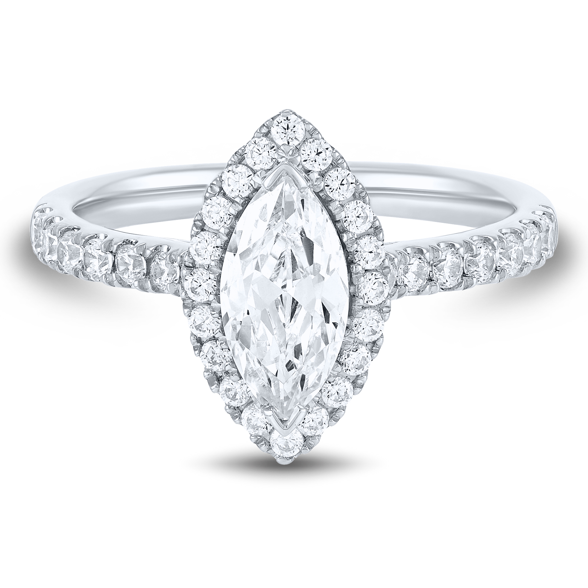 Helzberg Lab Grown Diamonds Lab Grown Diamond Marquise-Cut Engagement Ring