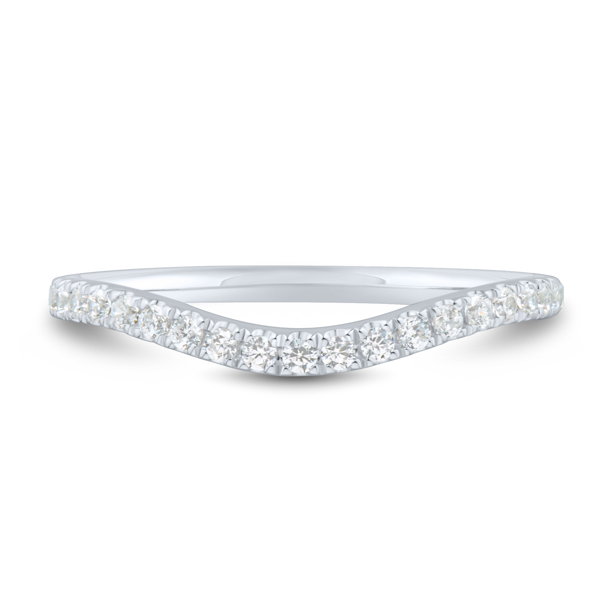 Helzberg Lab Grown Diamonds Lab Grown Diamond Contour Band in 14K Gold ...