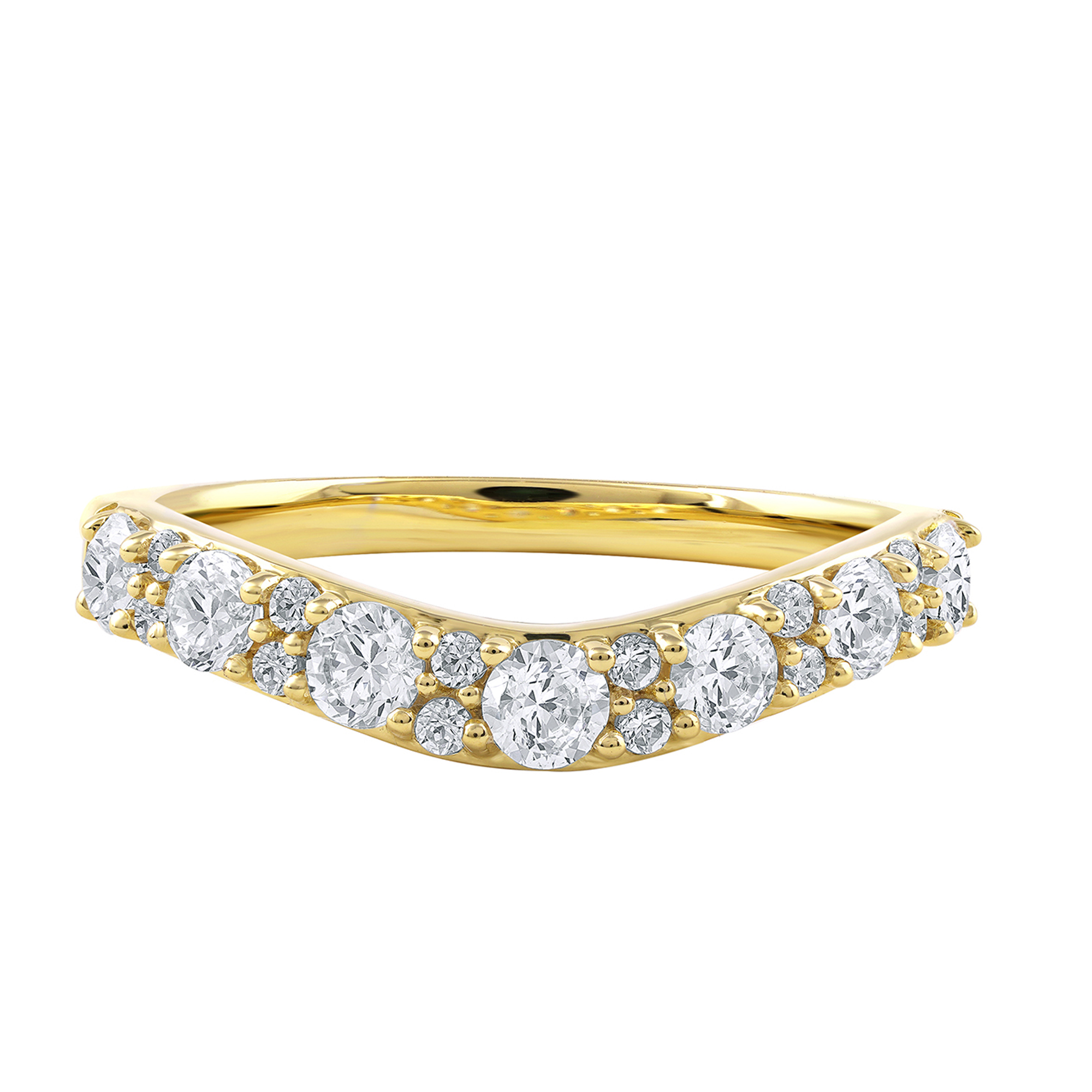 Helzberg Lab Grown Diamonds Lab Grown Diamond Contour Band