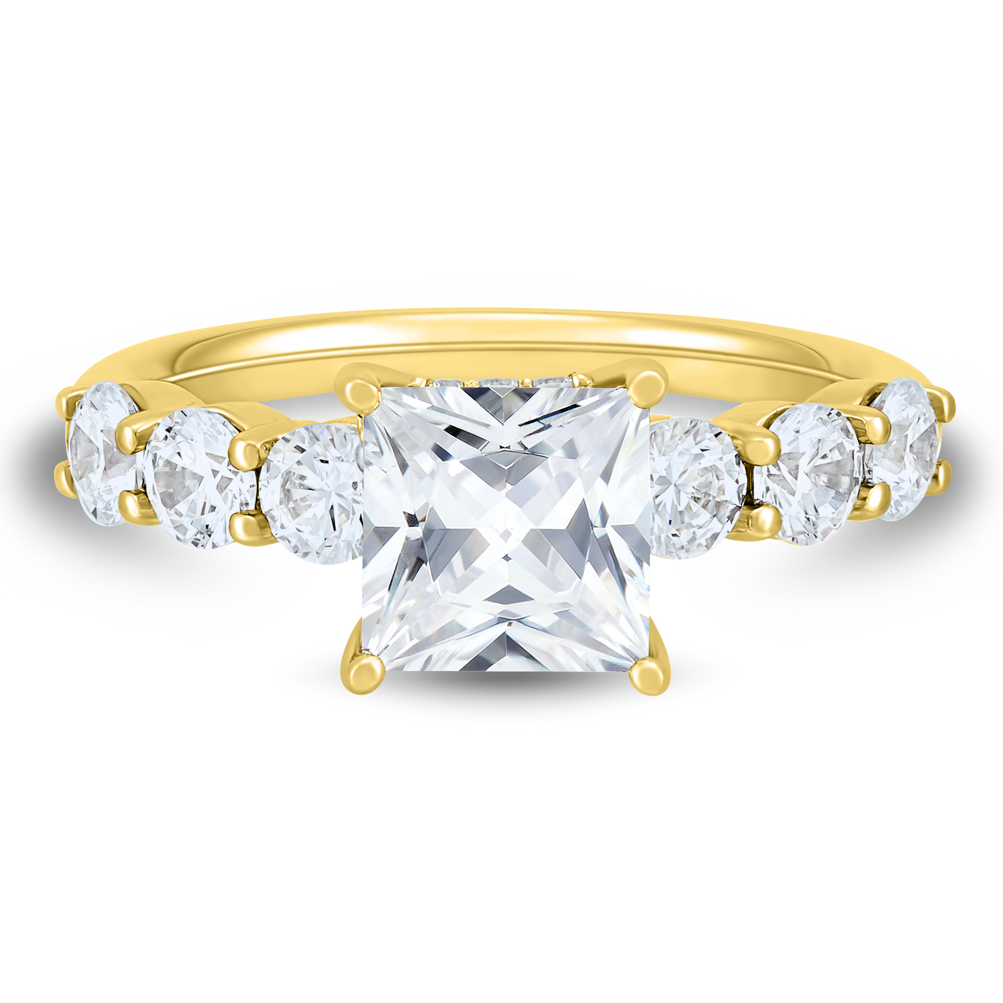 Helzberg Lab Grown Diamonds Lab Grown Diamond Princess-Cut Engagement Ring