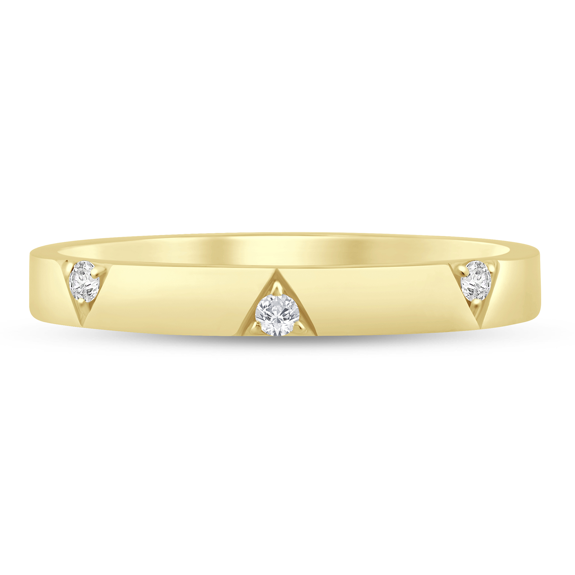Sparkling Diamond Anniversary Stack Band in 10K Gold (1/10 ct. tw.)