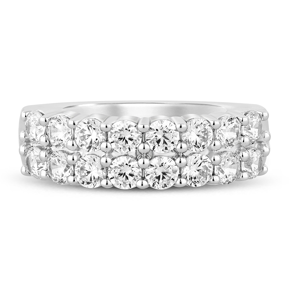 Helzberg Lab Grown Diamonds Lab Grown Diamond Double Row Band