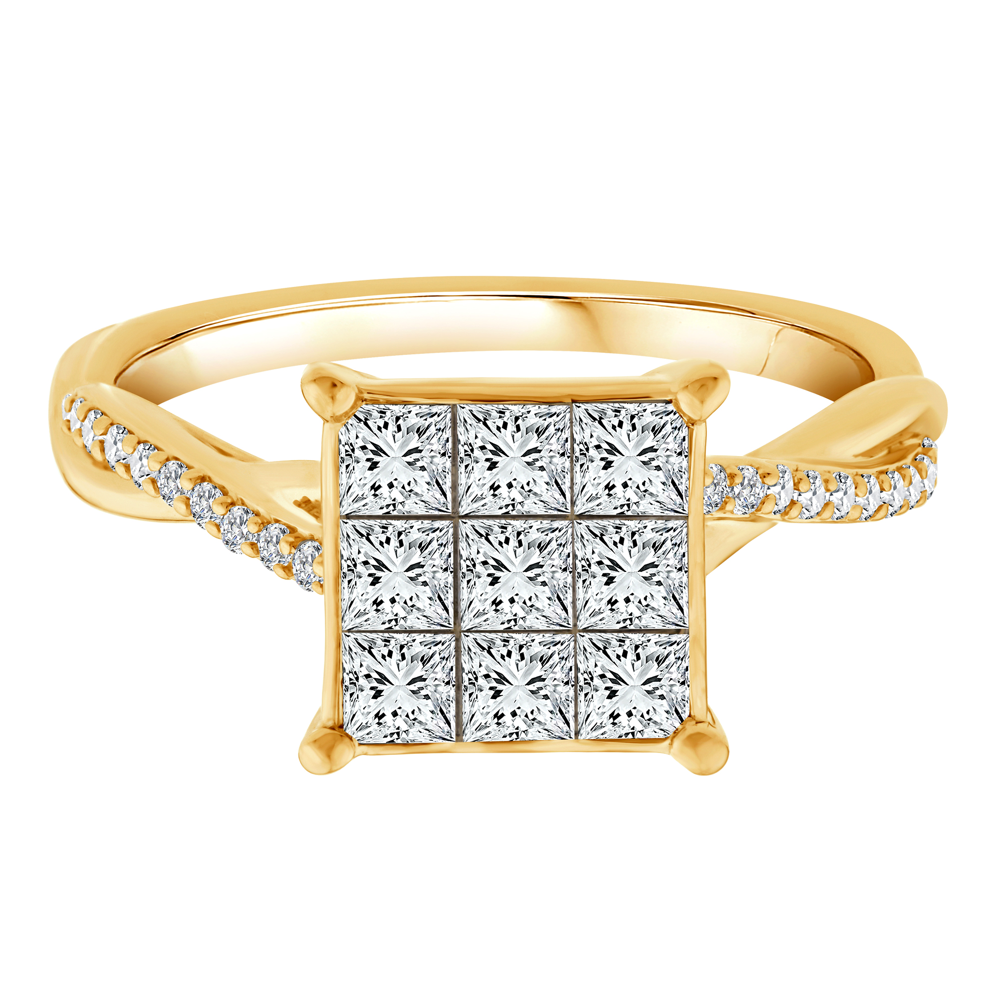 Diamond Composite Engagement Ring in 10K Yellow Gold (1 ct. tw.)