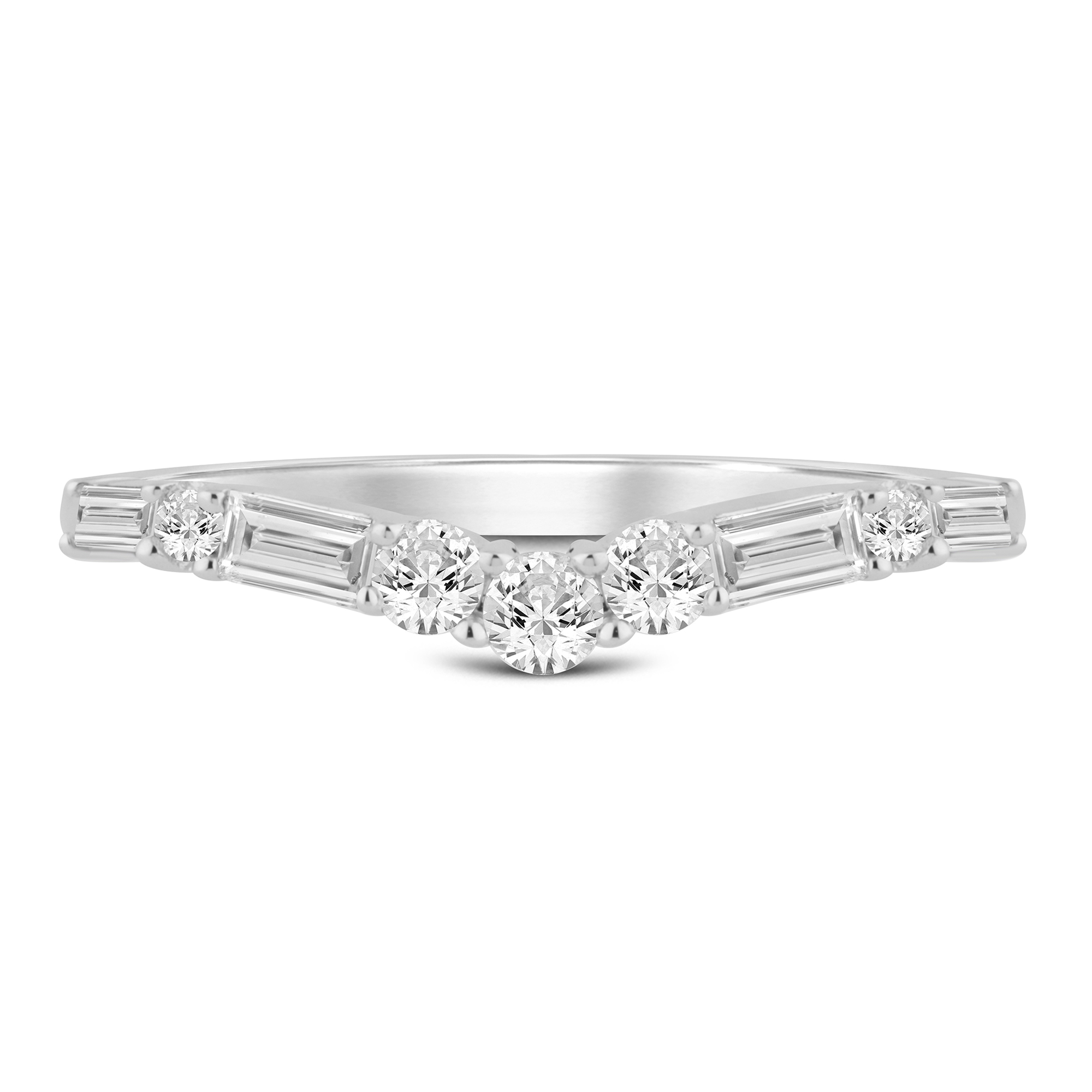 1/3 ct. tw. Diamond Contour Band in 14K Gold | Helzberg Diamonds