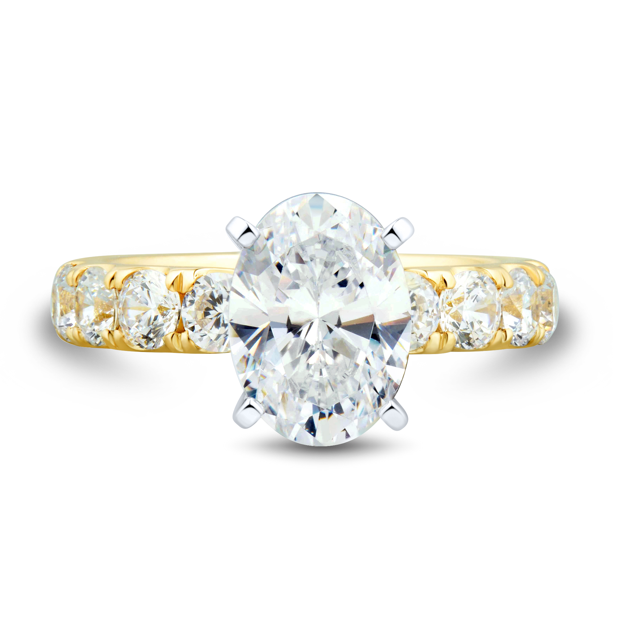 Helzberg Lab Grown Diamonds Lab Grown Diamond Oval-Shaped Engagement Ring