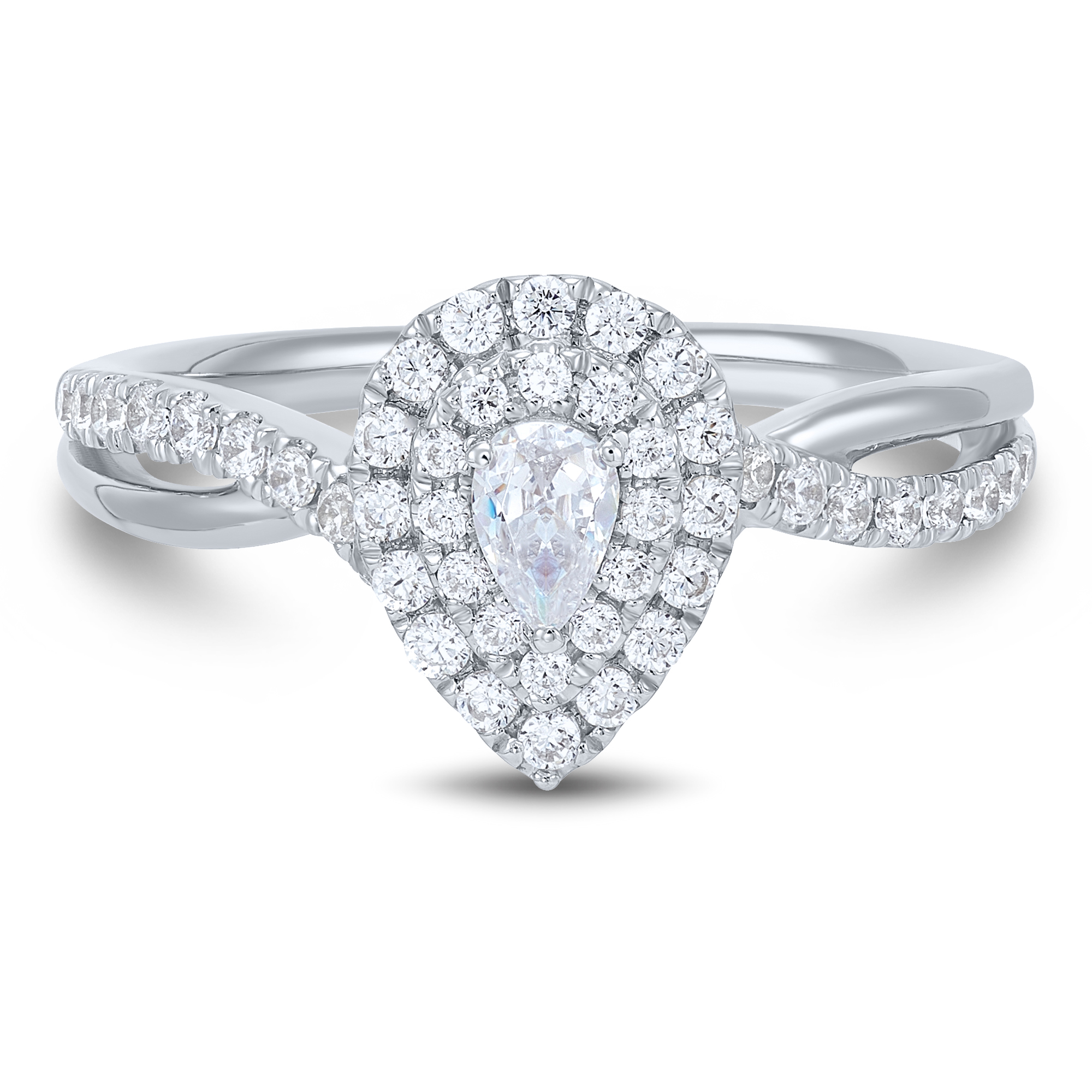 Helzberg Signature Diamond Halo Engagement Ring