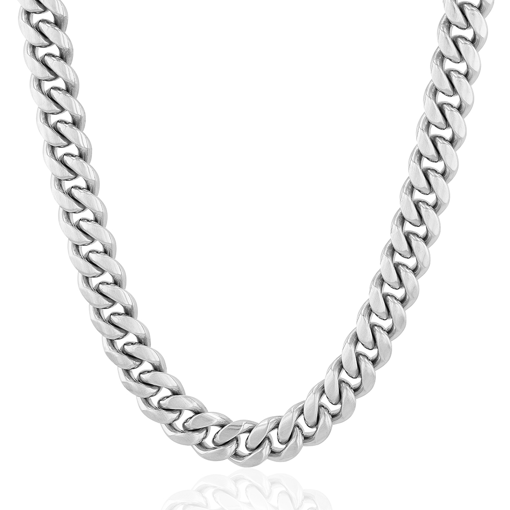 Men’s Curb Chain in Stainless Steel, 7.5mm, 24"