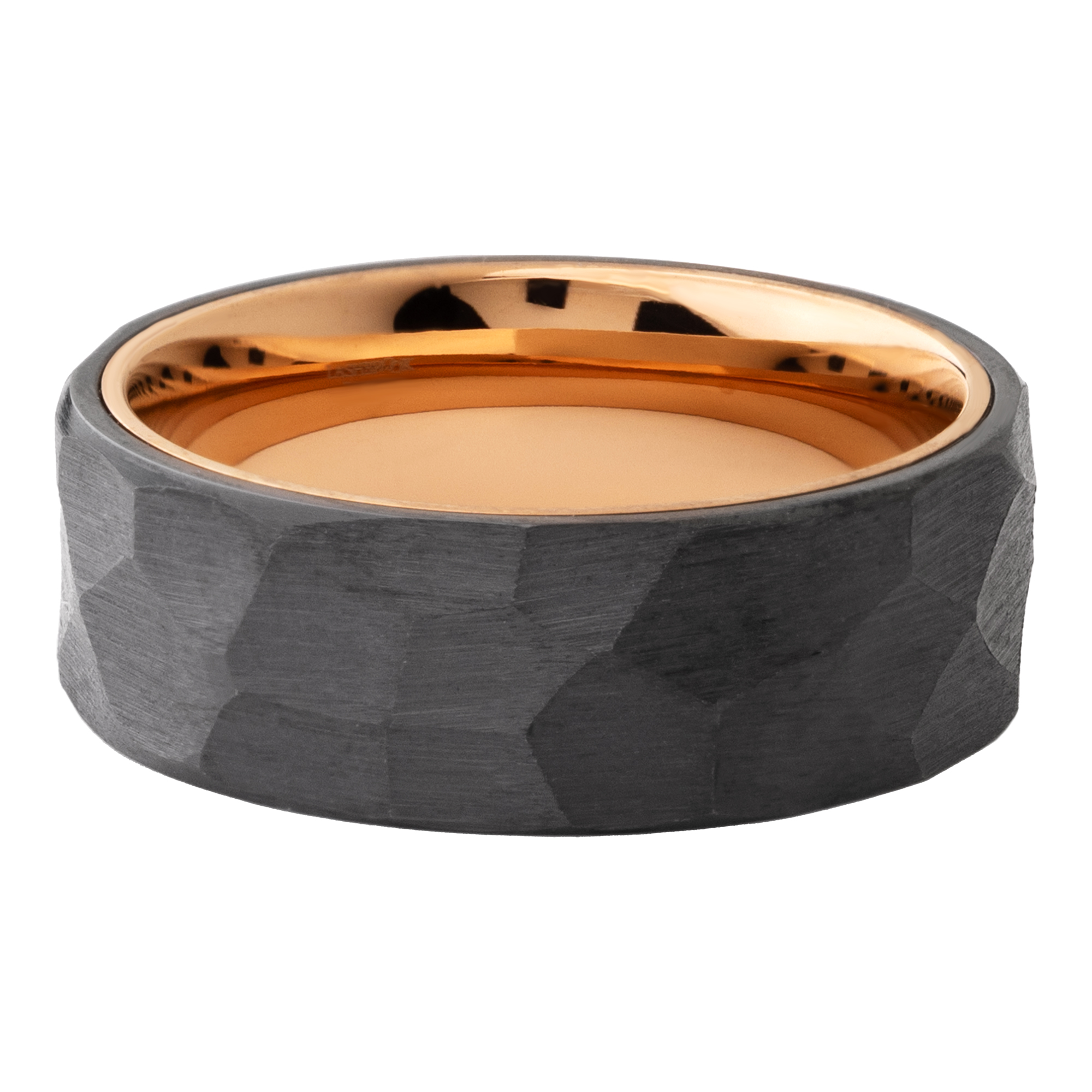 Lashbrook® Men’s Zirconium & 14K Rose Gold Wedding Band