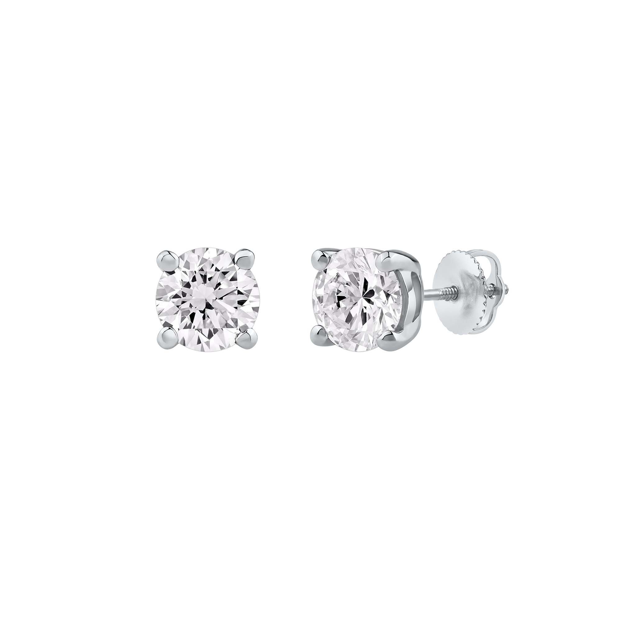 Lab Grown Diamond Stud Earrings in Platinum