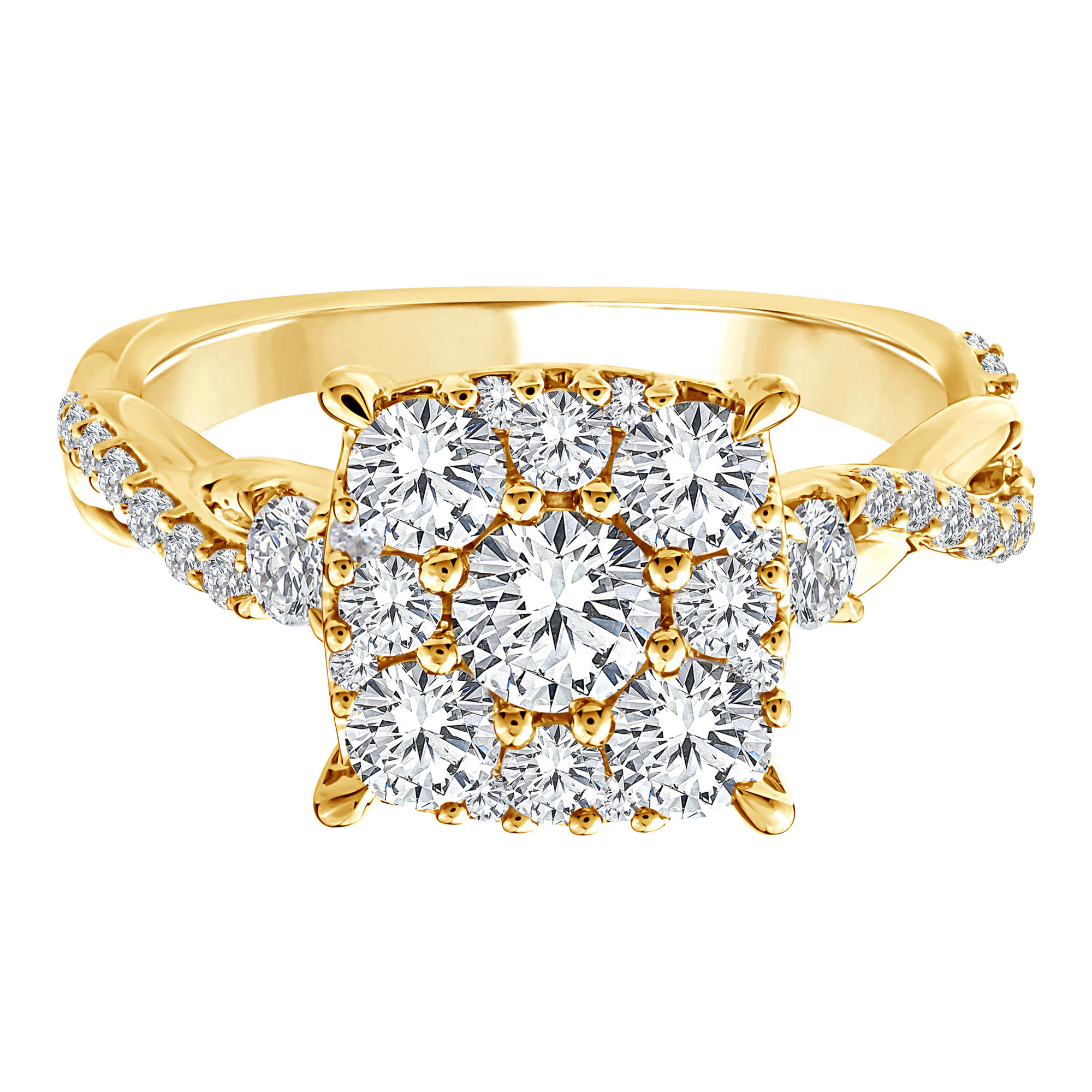 Diamond Composite Engagement Ring in 10K Yellow Gold (1 1/4 ct. tw.)