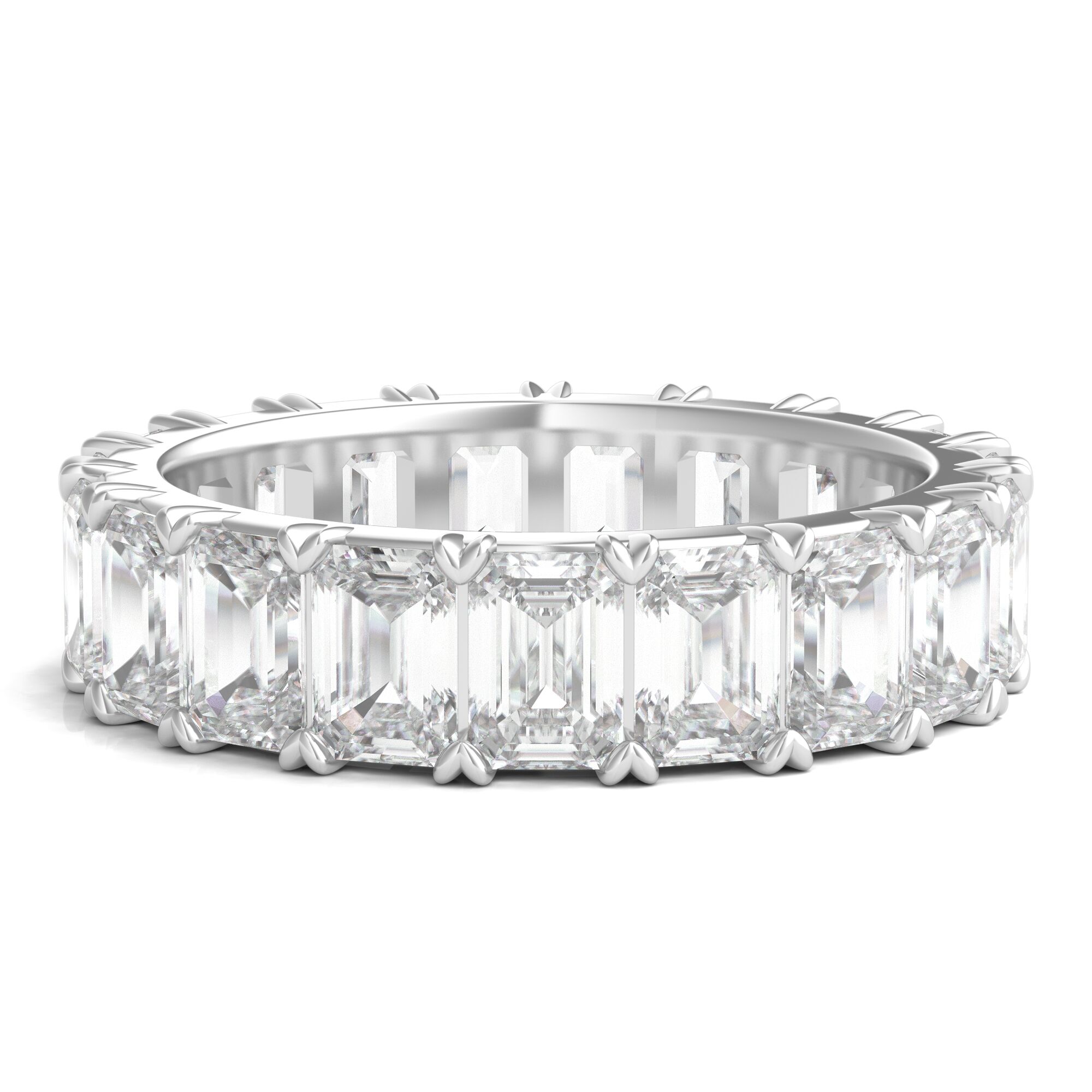 Helzberg Lab Grown Diamonds Lab Grown Emerald-Cut Diamond Eternity Band