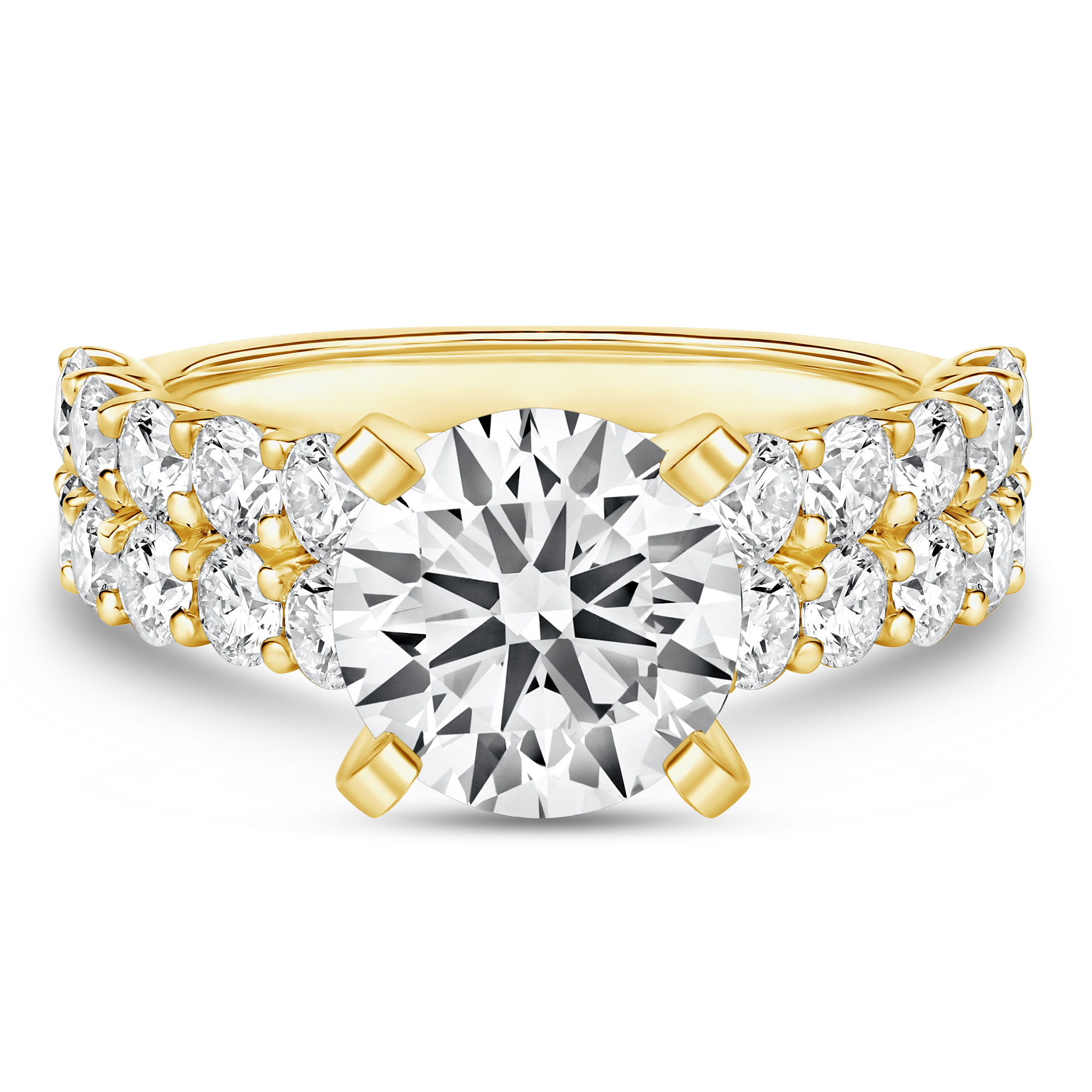 Helzberg Lab Grown Diamonds 2 ct. tw. Round Lab Grown Diamond Semi ...