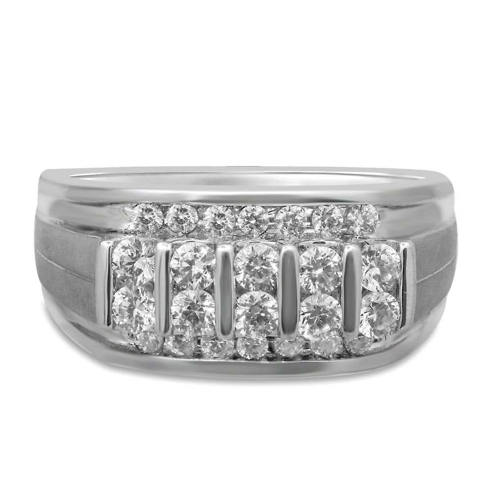 Men s 1 Ct Tw Diamond Ring In 10K White Gold Helzberg Diamonds men-s-1-ct-tw-diamond-ring-in-10k-white-gold-helzberg-diamonds