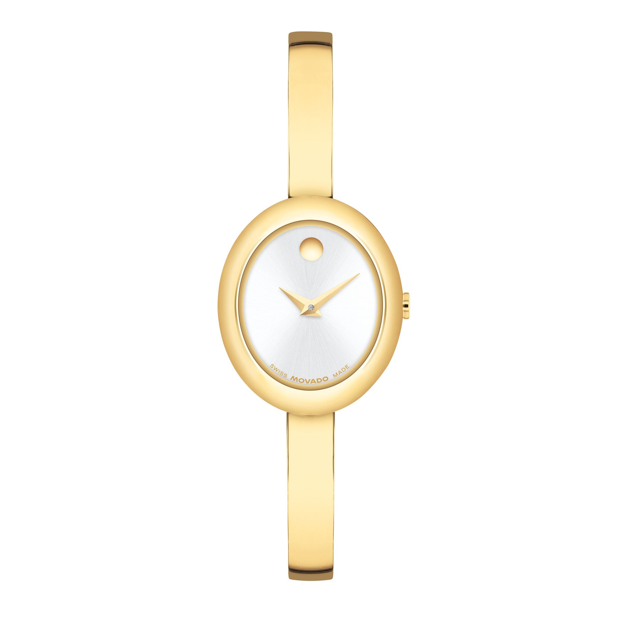 Movado® Ladies' Museum Bangle Watch in Gold-Tone Stainless Steel, 26MM