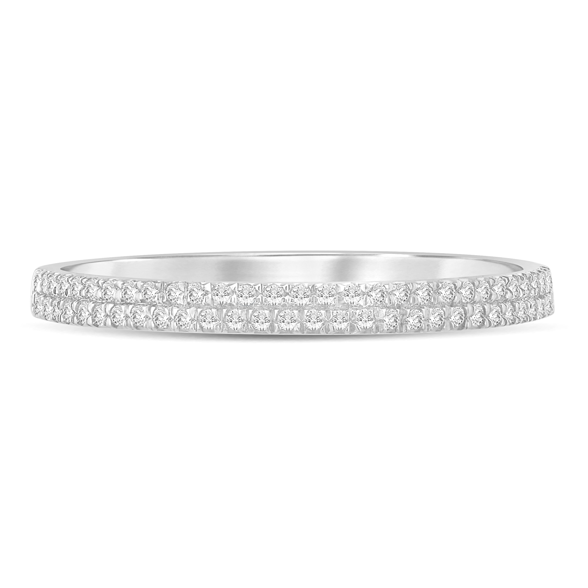 Diamond Double Row Stack Band in 10K Gold (1/8 ct. tw.)