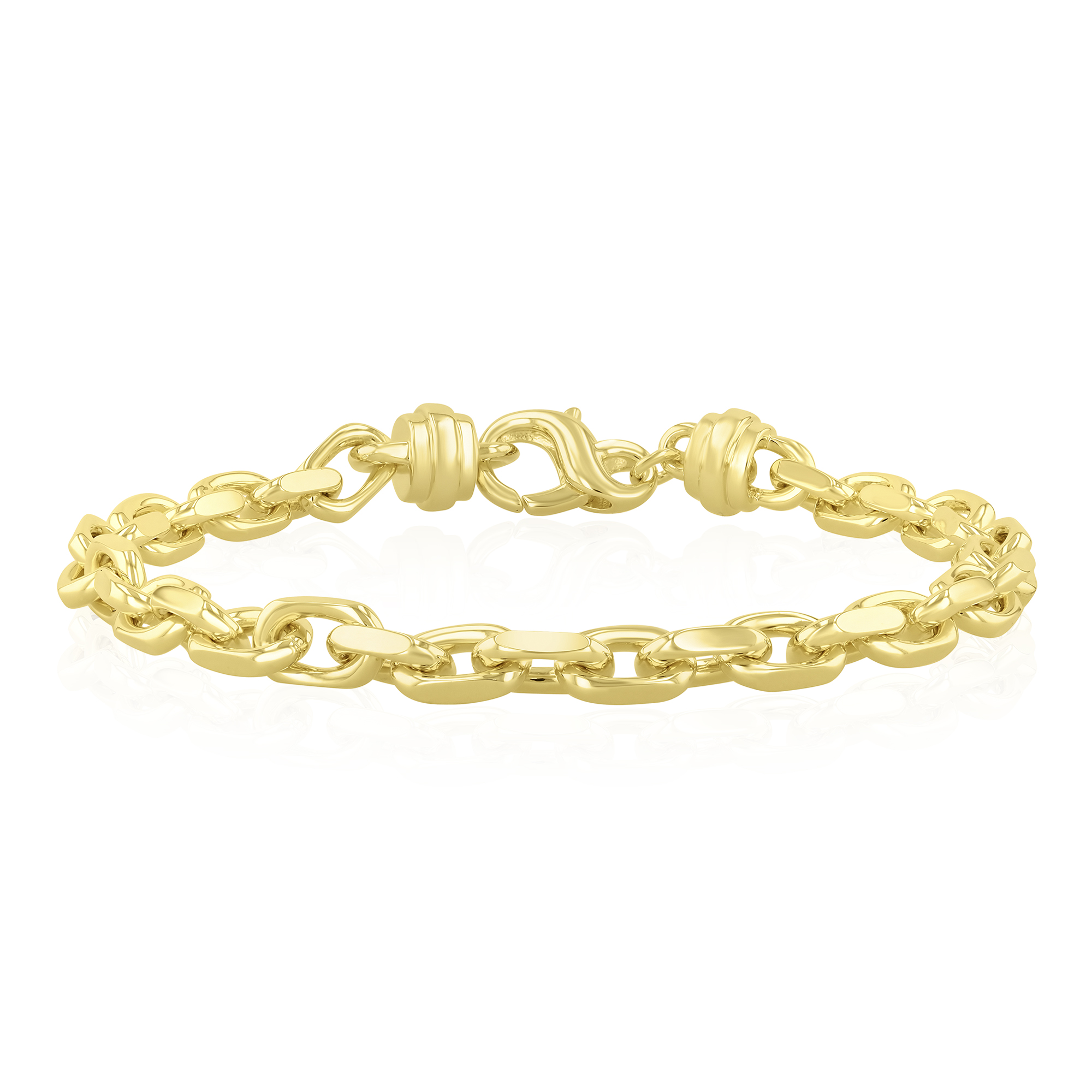 Wilkes & Forge Men's Anchor-Link Bracelet in Vermeil