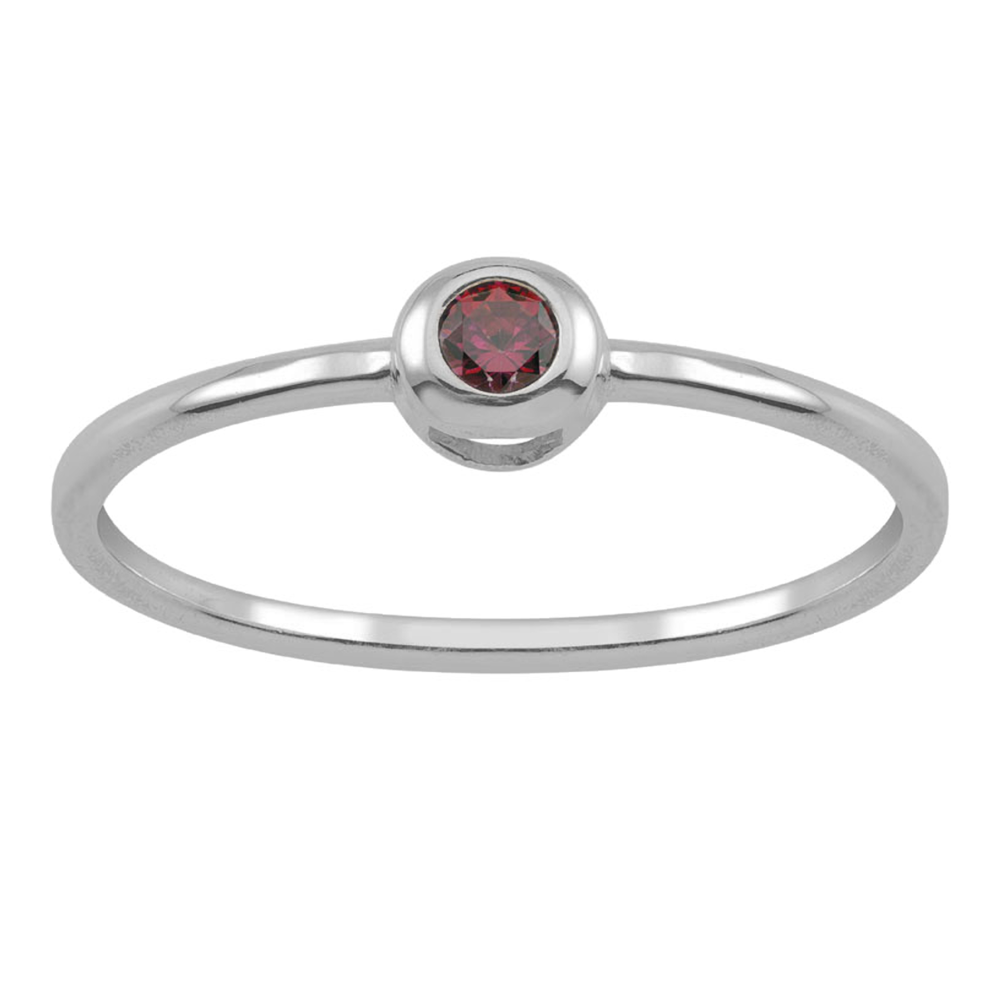 Personalized Bezel-Set Gemstone Ring
