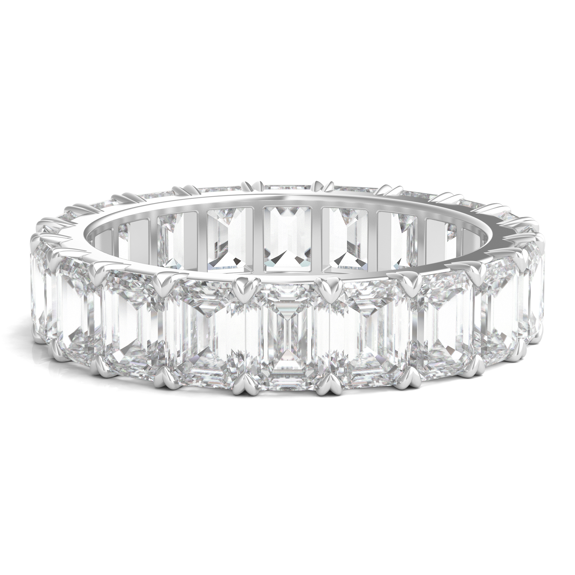 Helzberg Lab Grown Diamonds Lab Grown Emerald-Cut Diamond Eternity Band
