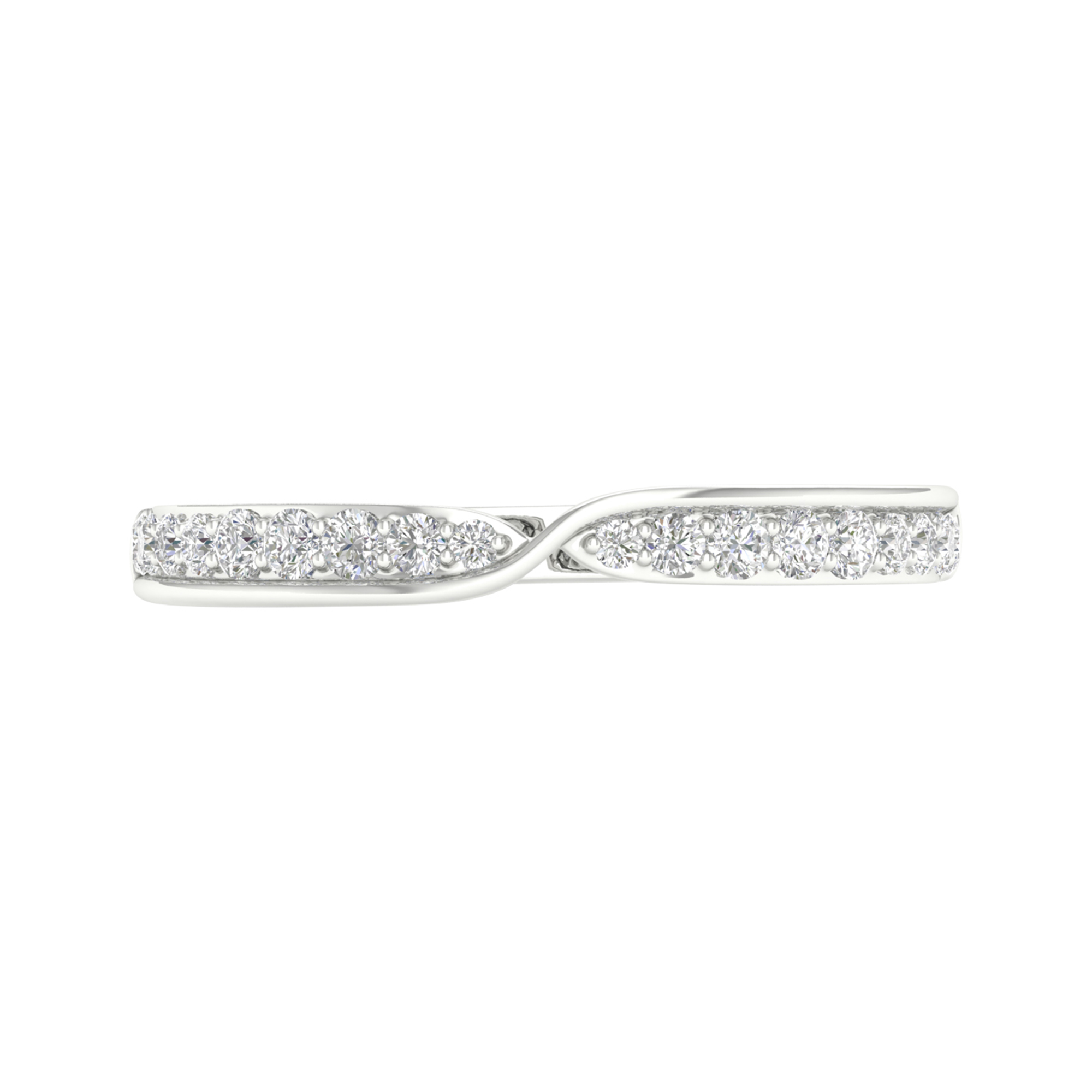 Pinched Diamond Stack Band in 10K Gold (1/4 ct. tw.)