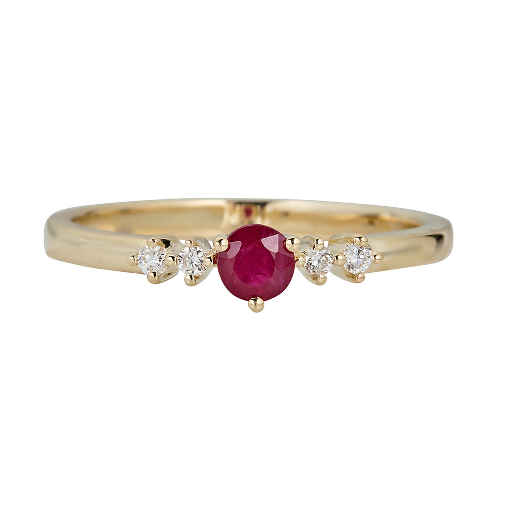 Yellow Gold Ruby Rings