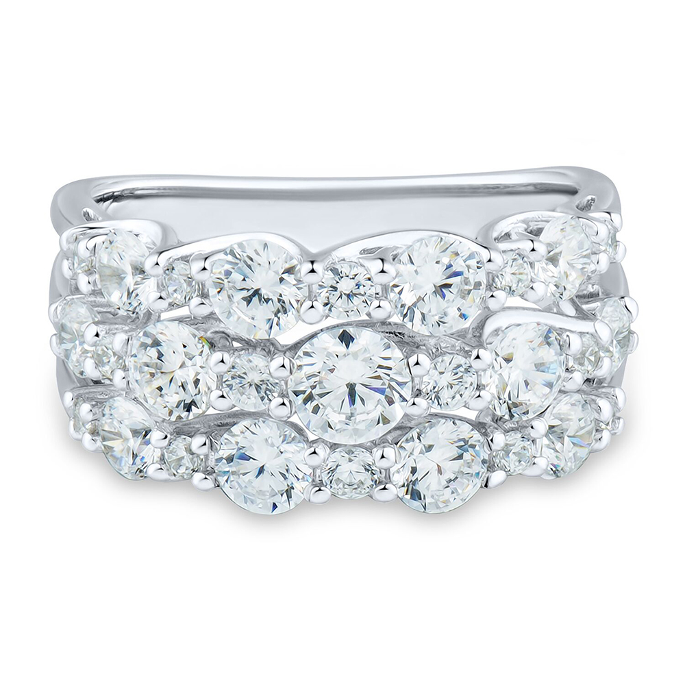 Helzberg Lab Grown Diamonds 2 ct. tw. Lab Grown Diamond Band in 14K ...