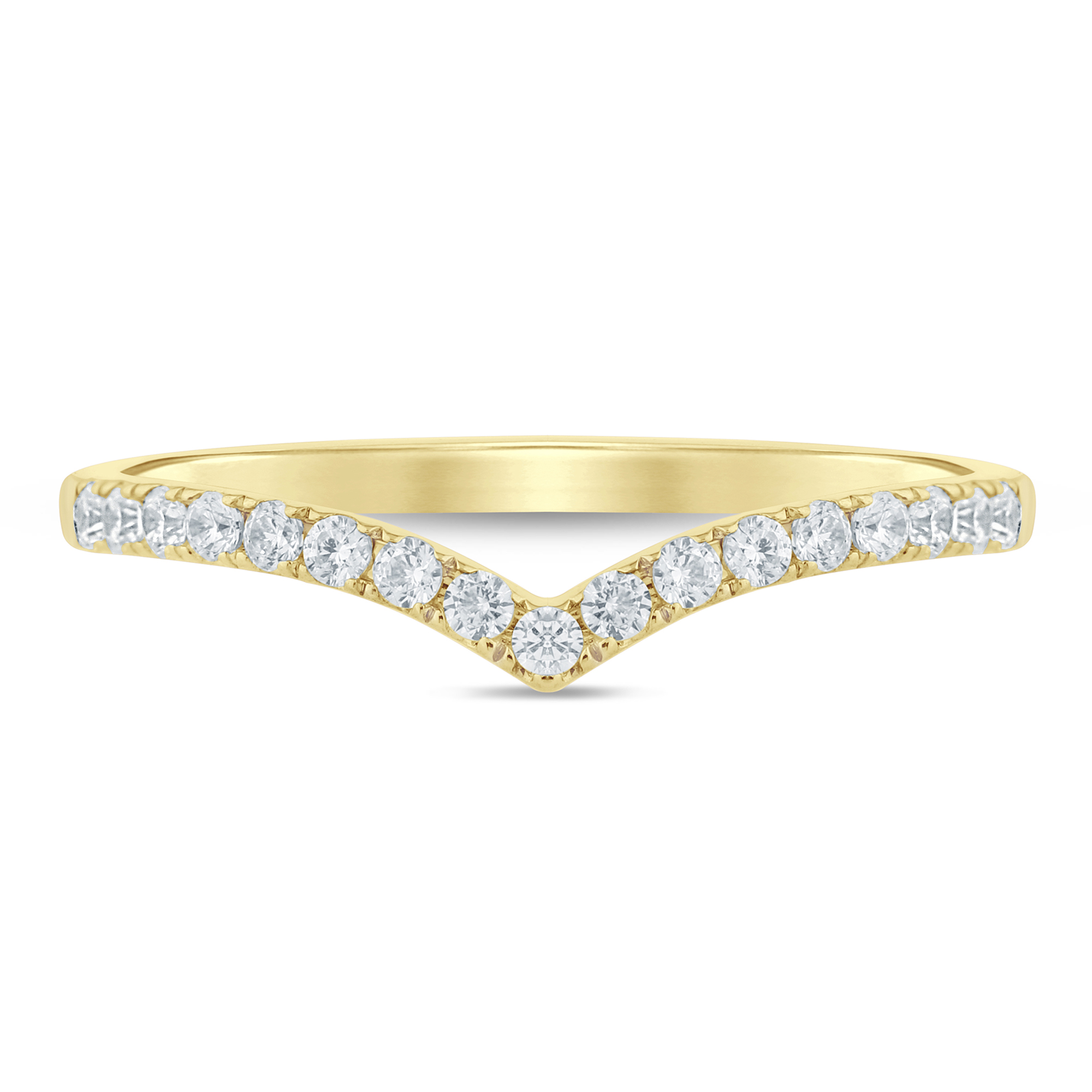 Diamond Contour Band in 14K Gold