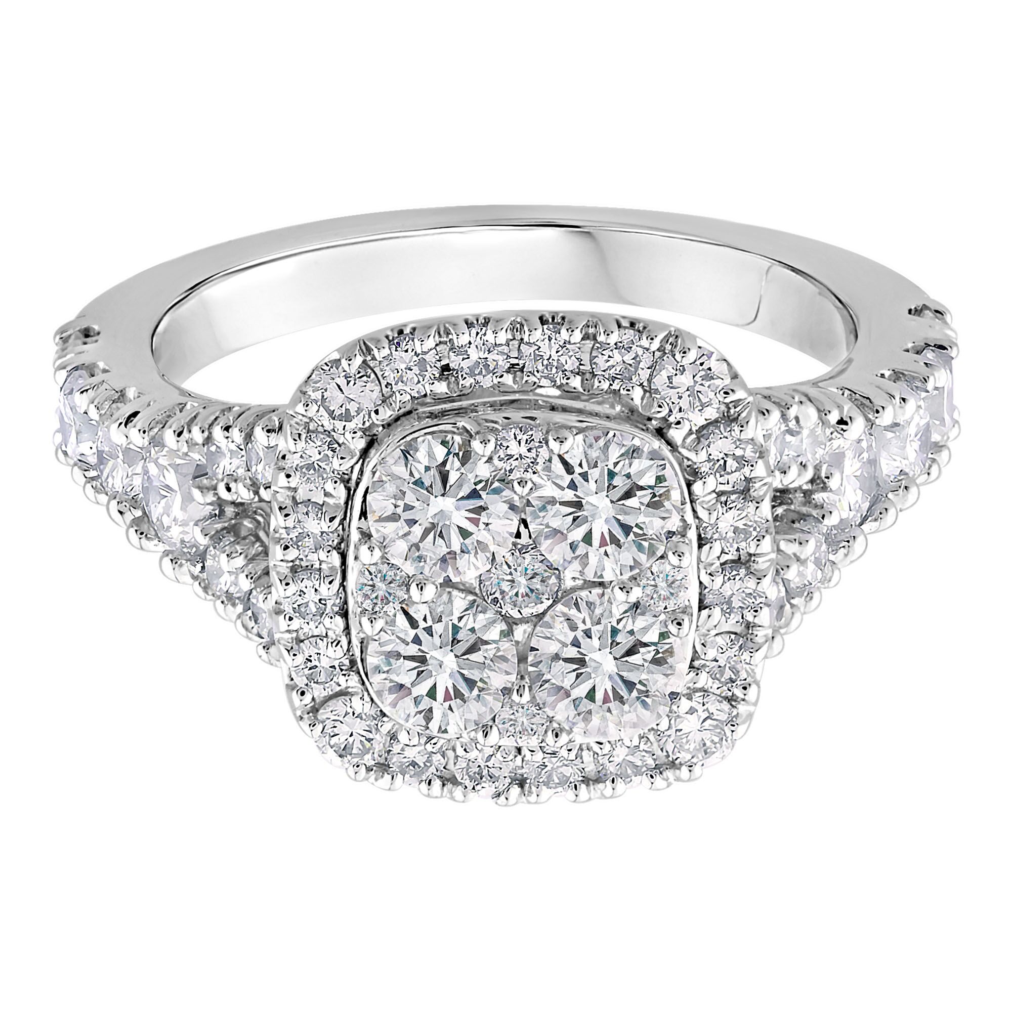 Lab Grown Diamond Composite Engagement Ring in 14K White Gold (2 ct. tw.)
