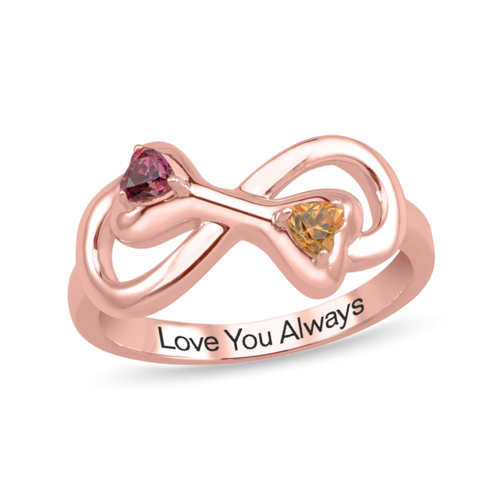 Personalized Dog Bone Ring with Engraving & Custom Gemstones